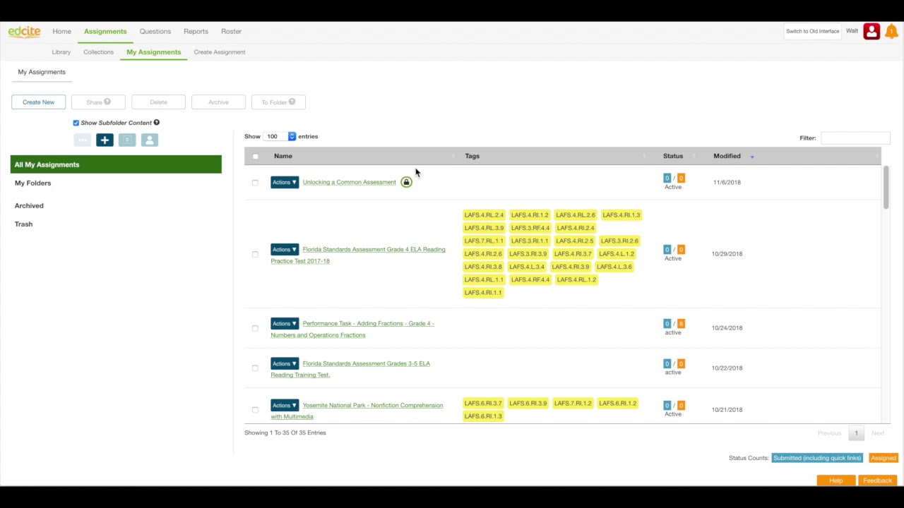 Edcite Schools: Unlocking a Common Assessment You Have Created - YouTube