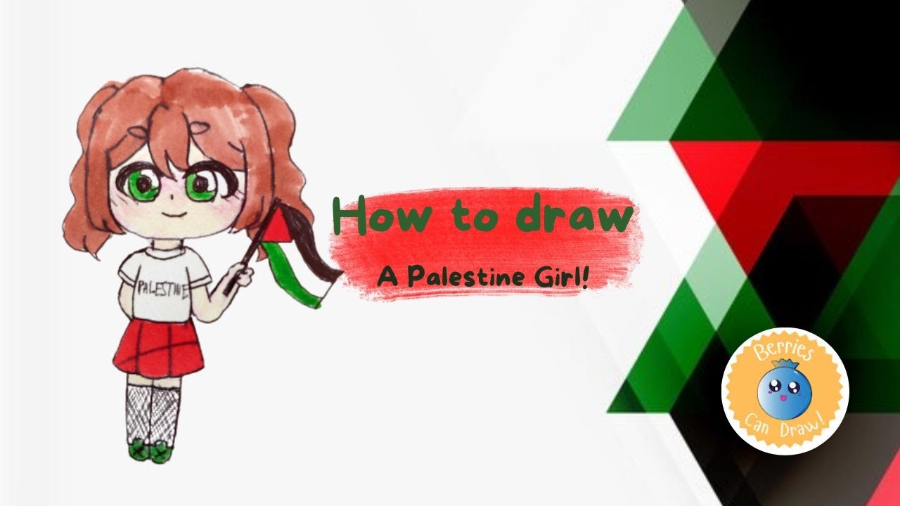 How to draw a Palestine girl! - YouTube