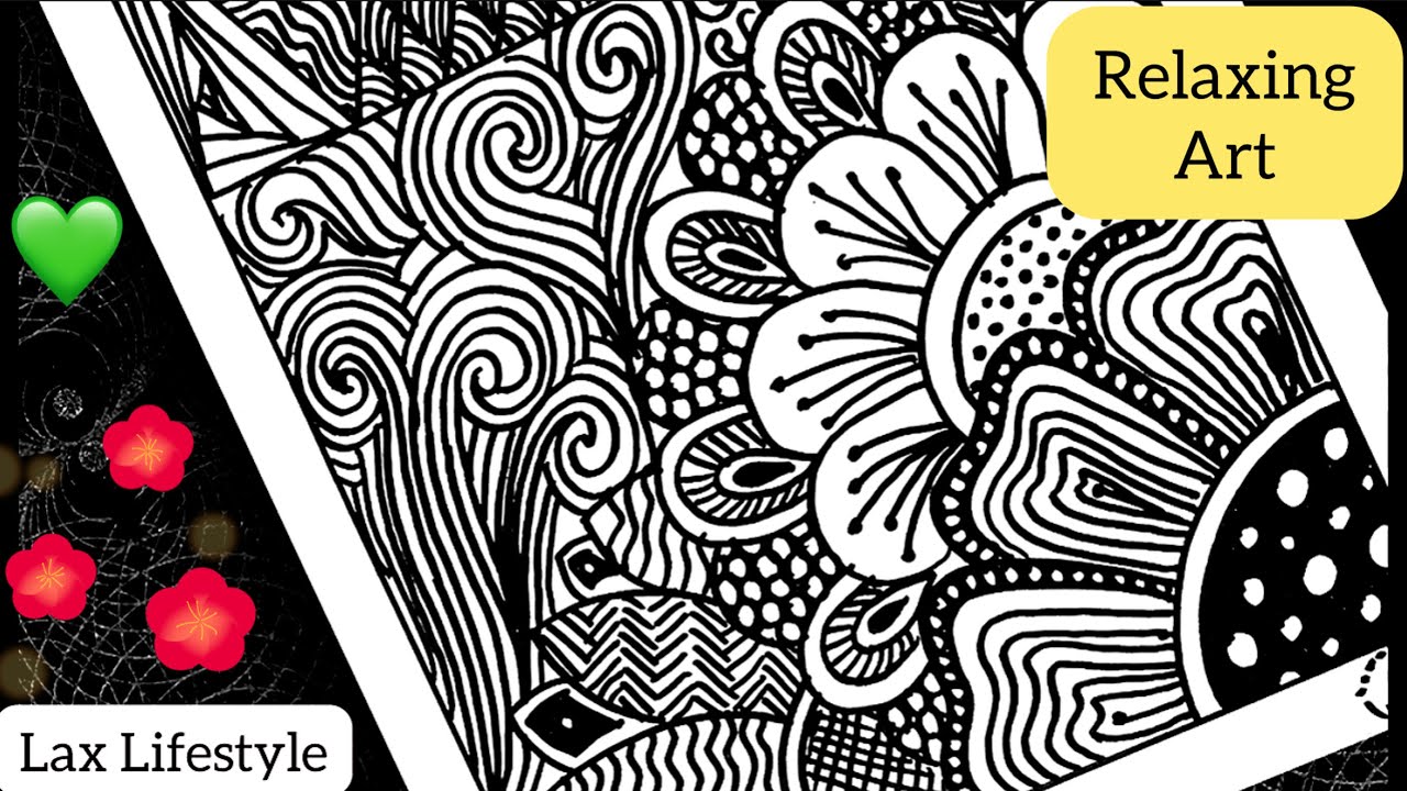 Art for Relaxation 🩷 Art Therapy Series #128 @laxlifestyle - YouTube