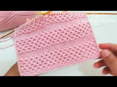Yapımı Kolay Yelek Hırka Bluz Battaniye İçin Su Dalgası Örgü Modeli 🎉 knitting crochet