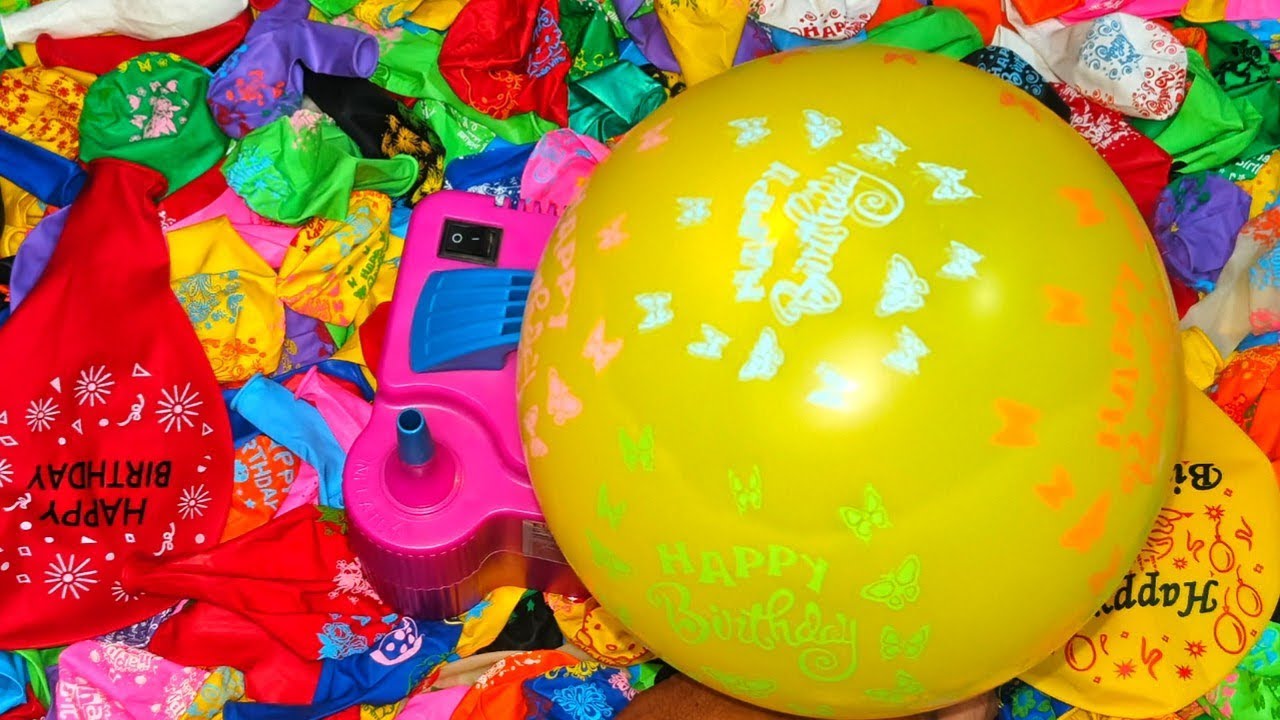 Ultimate Balloon Popping ASMR 😍 | Colorful Printed Balloons Inflate ...