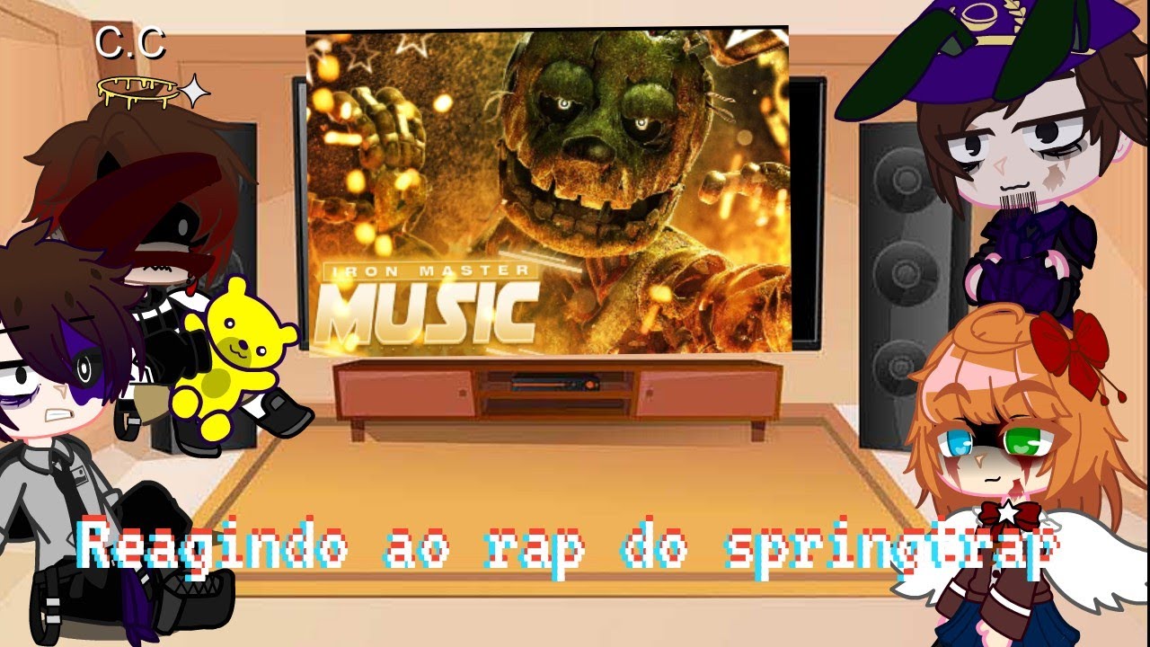 Família Afton reagindo ao rap do springtrap (Remasterizado) - YouTube