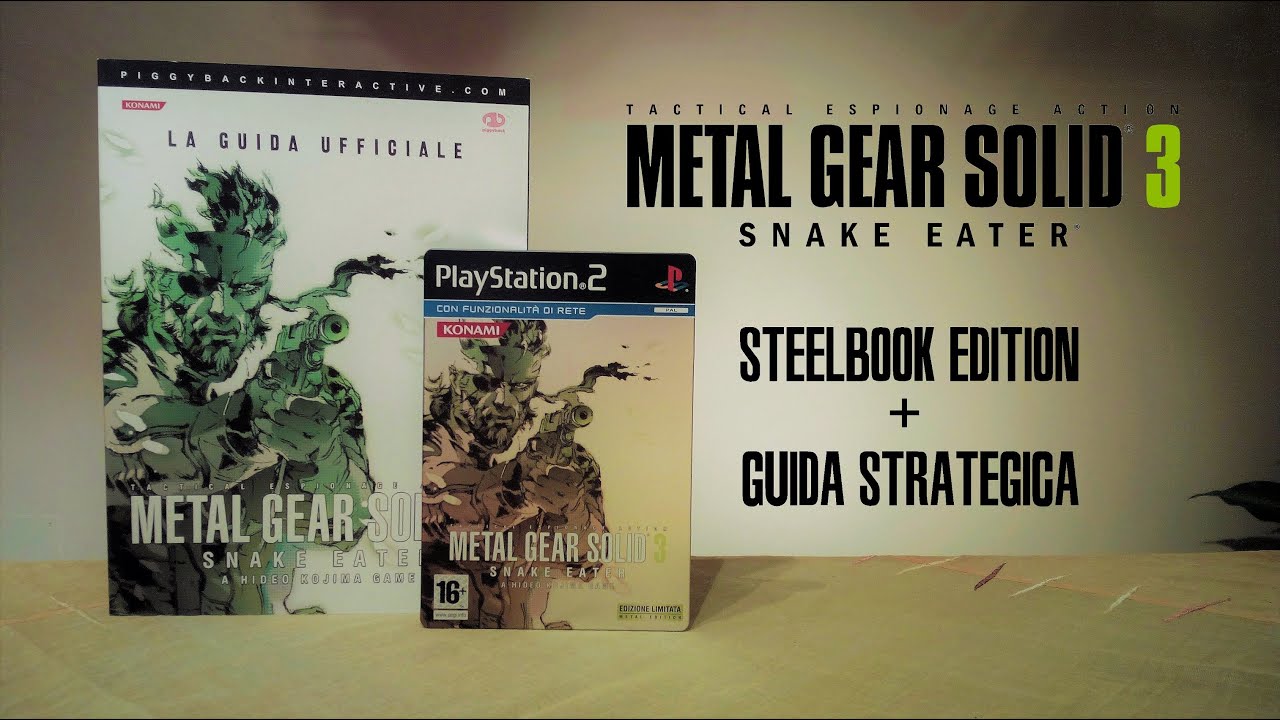 Metal Gear Solid 3 - Steelbook + Guida Unboxing - YouTube