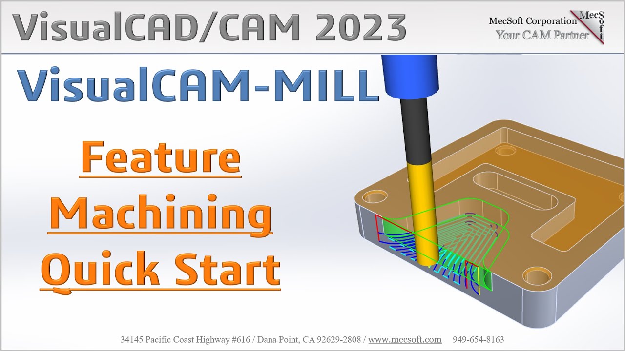 VisualCAD/CAM 2023 Automatic Feature Machining (AFM) Quick Start - YouTube