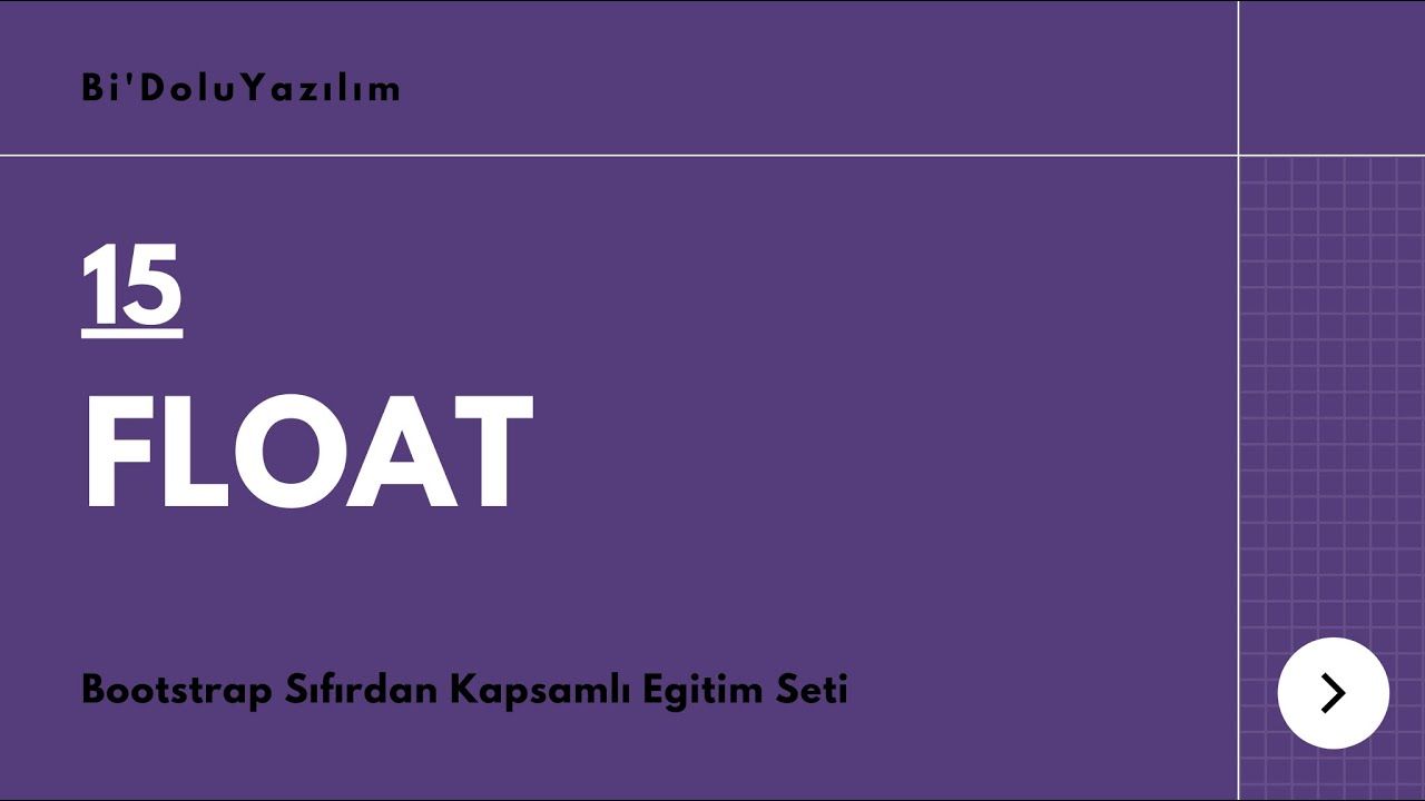 Bootstrap Dersleri -15- Float - YouTube