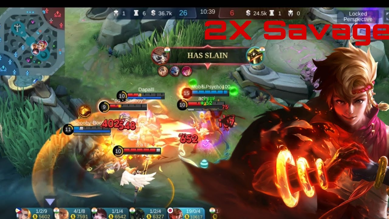 Yin vs everyone | 24 kills No death | 2X savage | Mobile legends bang ...