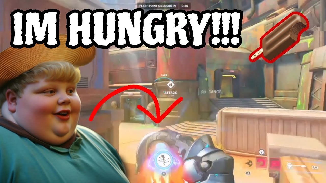 FAT KID EATS ICE CREAM WHILE PLAYING OVERWATCH!!! (possibly obese ...