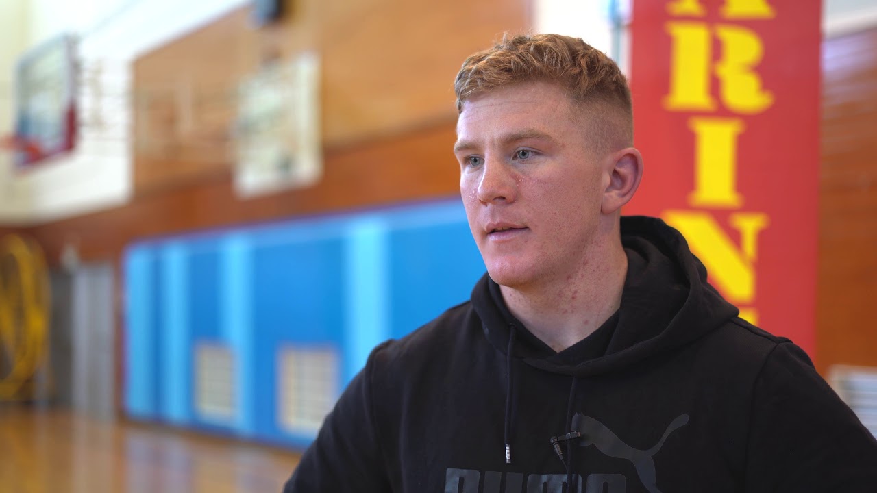 Lance Corporal Brennan Slater Talks Wrestling - YouTube