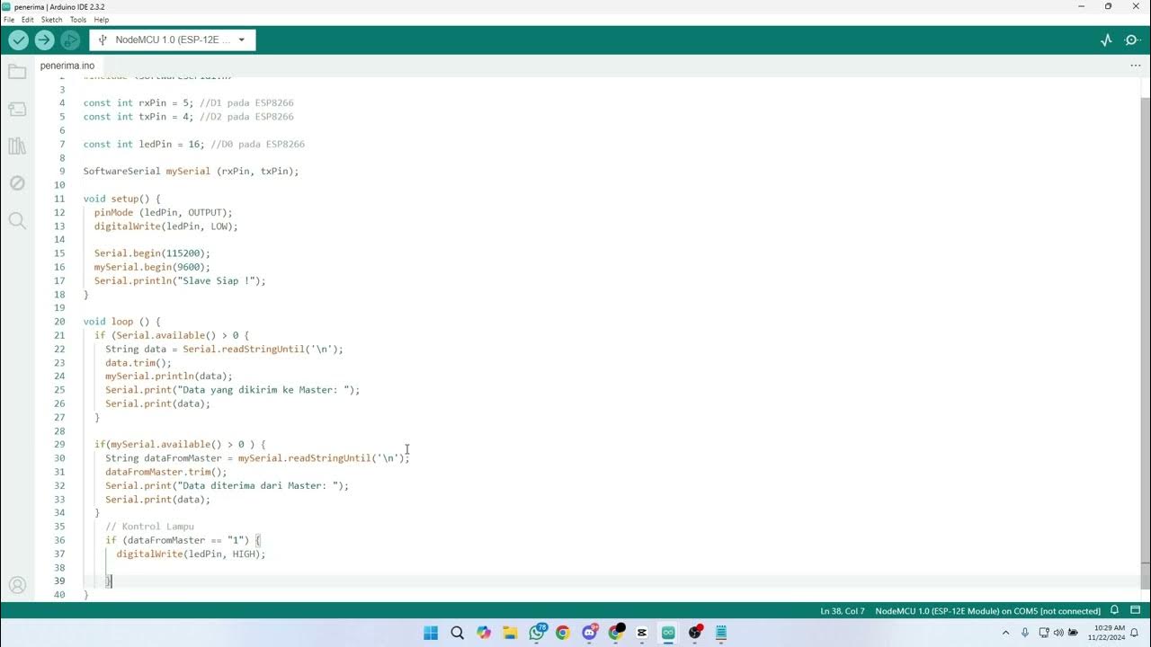 KOMUNIKASI SERIAL MENGGUNAKAN 2 ESP8266 NODE MCU - YouTube