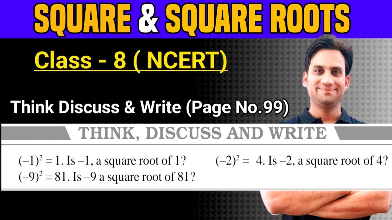THINK, DISCUSS AND WRITE pg.no.99 NCERT Class 8 Maths Ch 6 | (–1)2 =1 ...