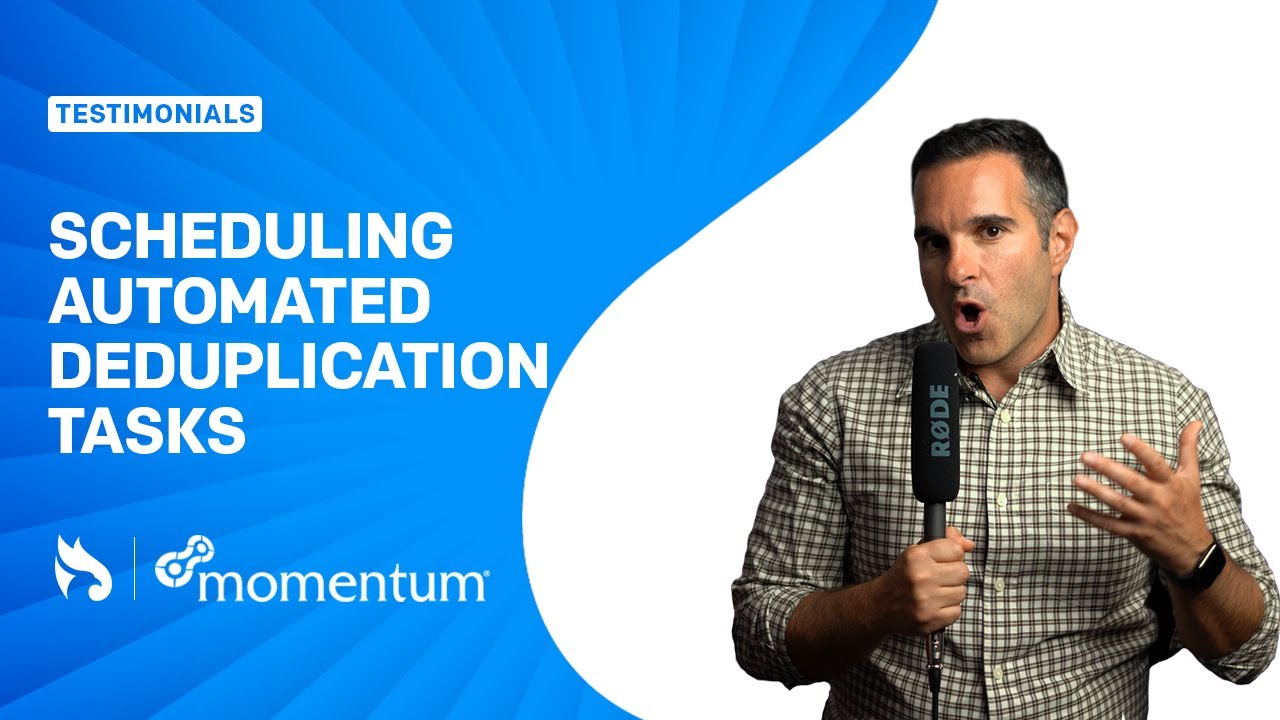 Momentum Events | Scheduling Automated Deduplication Tasks - YouTube
