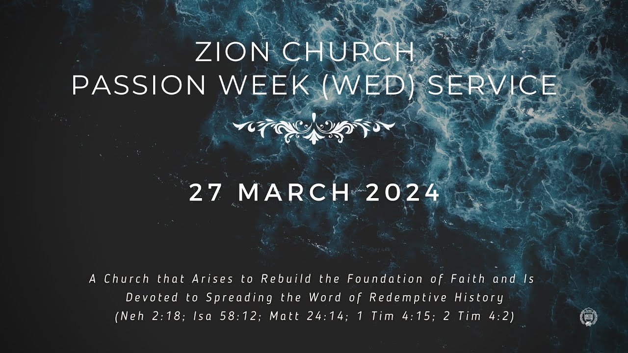 Passion Week Dawn Service 27 Mar 2024 (Wednesday) - YouTube