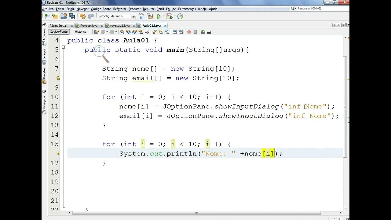 Array (Vetor) String - JAVA - YouTube