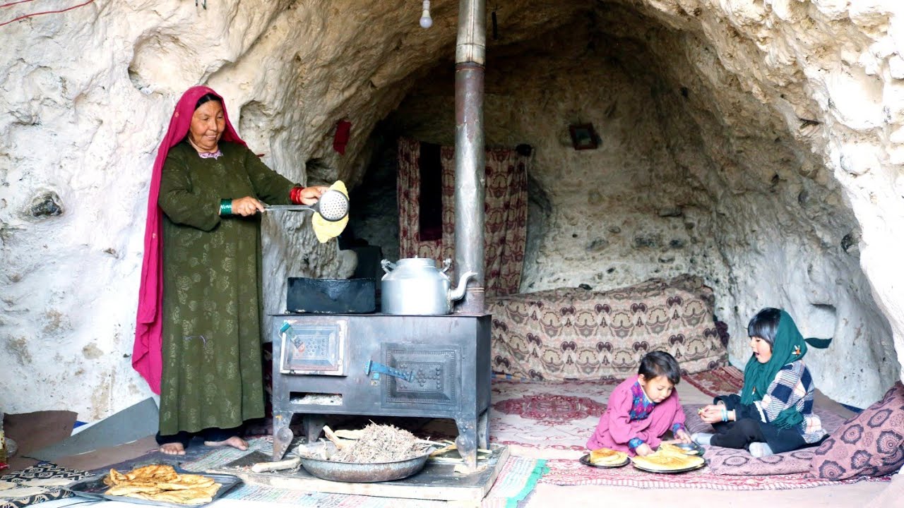 Living in a cave | Grandma lives still in cave like life 2000 years ago ...