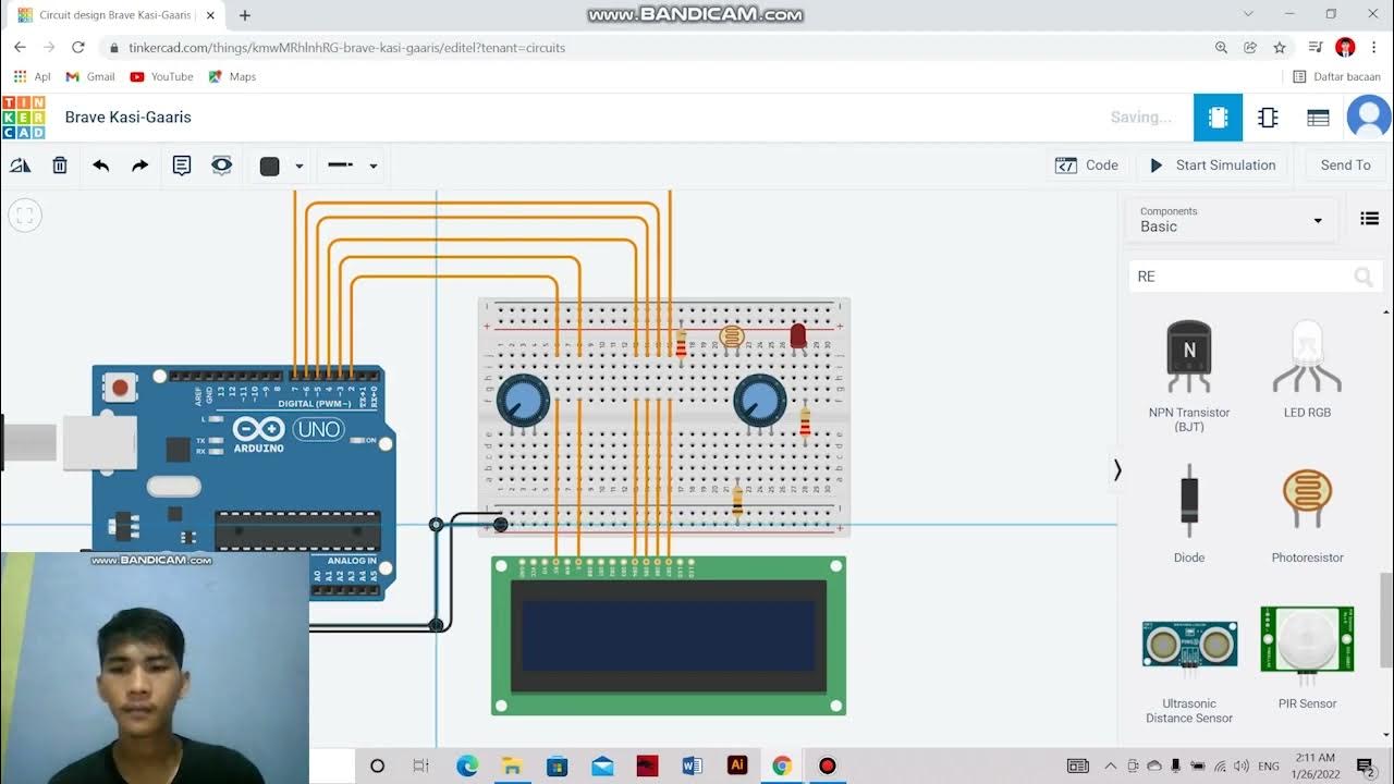 SENSOR LAMPU OTOMATIS TINKERCAD. - YouTube