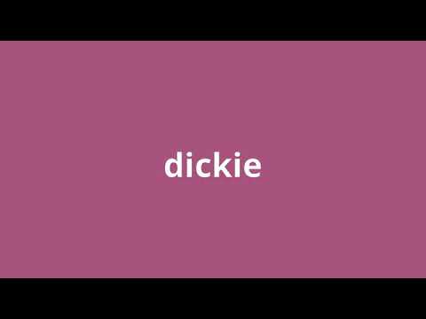 what is the meaning of dickie. - YouTube