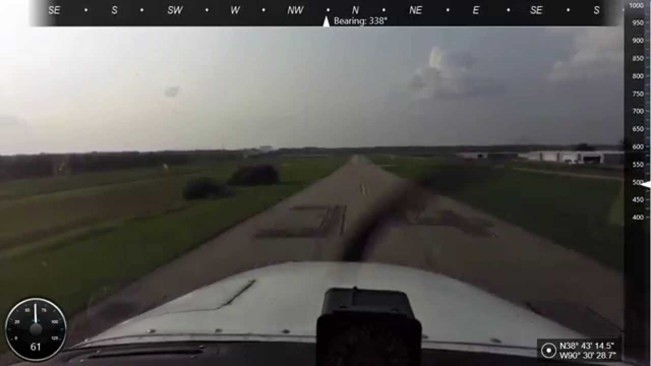 Flying the pattern at 1HO - YouTube