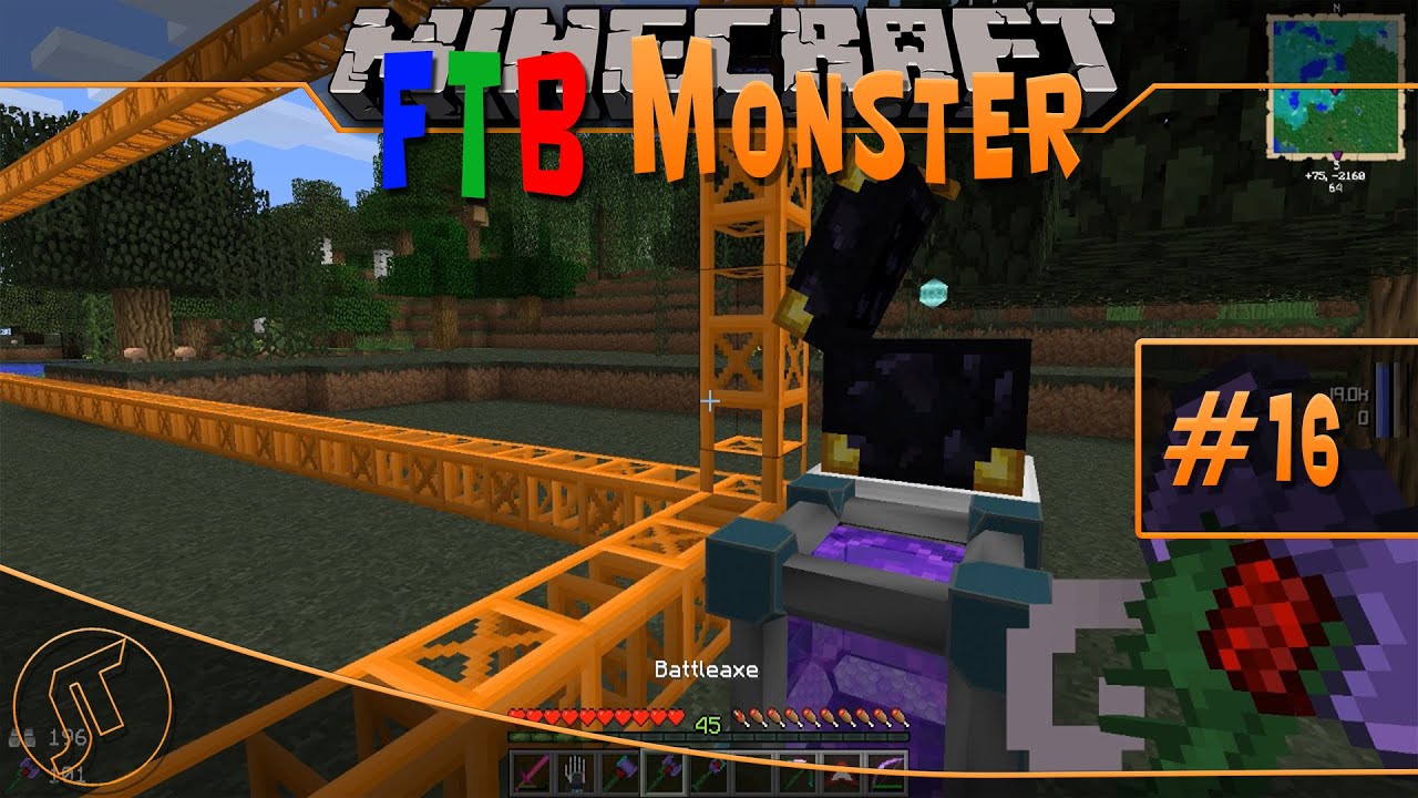 Minecraft: FTB Monster #16 - New Quarry - YouTube
