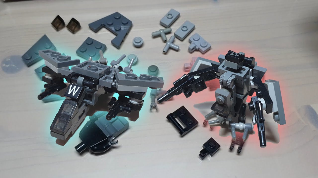 Simple tutorial of LEGO Mini Transformer Fighter MOC - YouTube