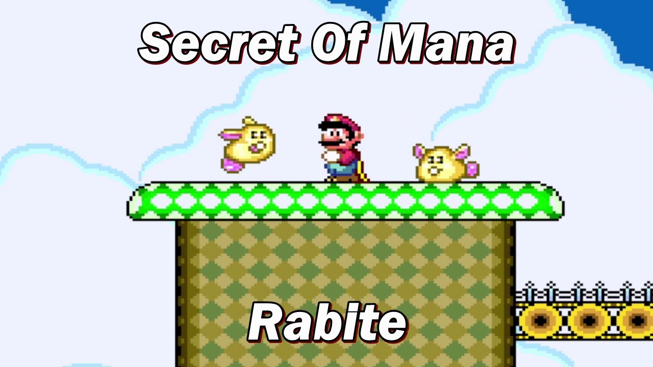 SMW Custom Sprite - Rabite (From Secret of Mana) - YouTube