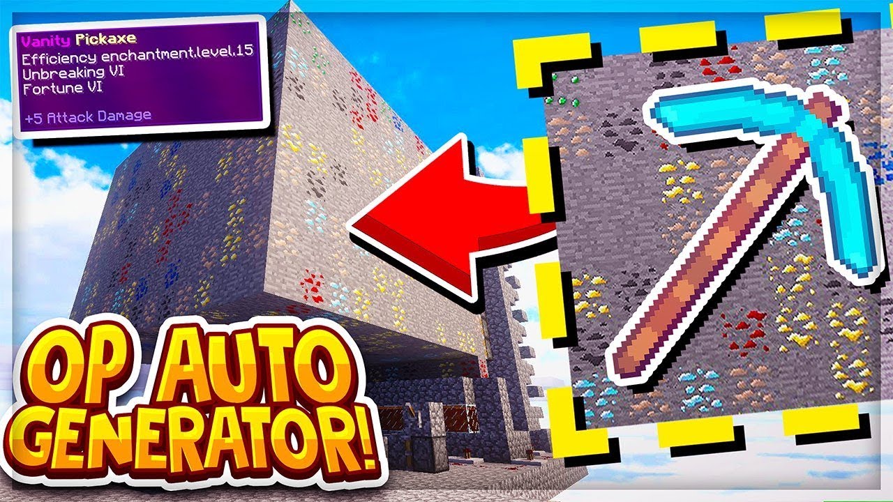 NEW OP MINECRAFT AUTO COBBLESTONE GENERATOR! (FAST MONEY) | Minecraft ...