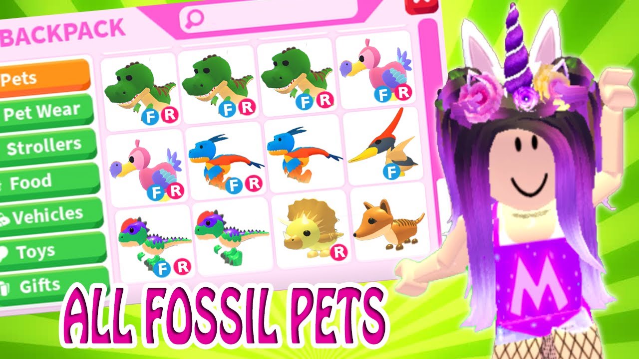 EVERY FOSSIL PETS COMING IN ADOPT ME 🌟 Roblox Adopt Me New Fossil ...