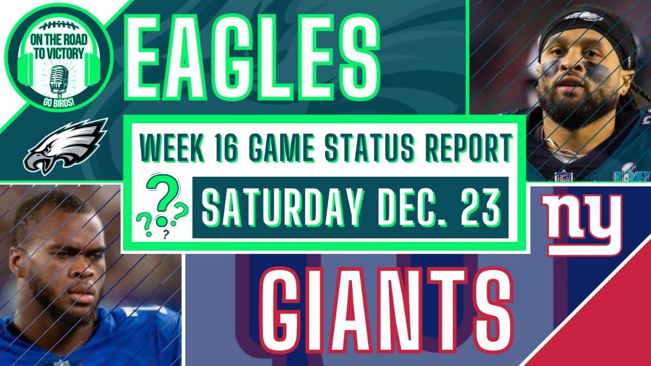 Eagles & Giants Game Status Report Week 16 | Cunningham, Slay & More ...