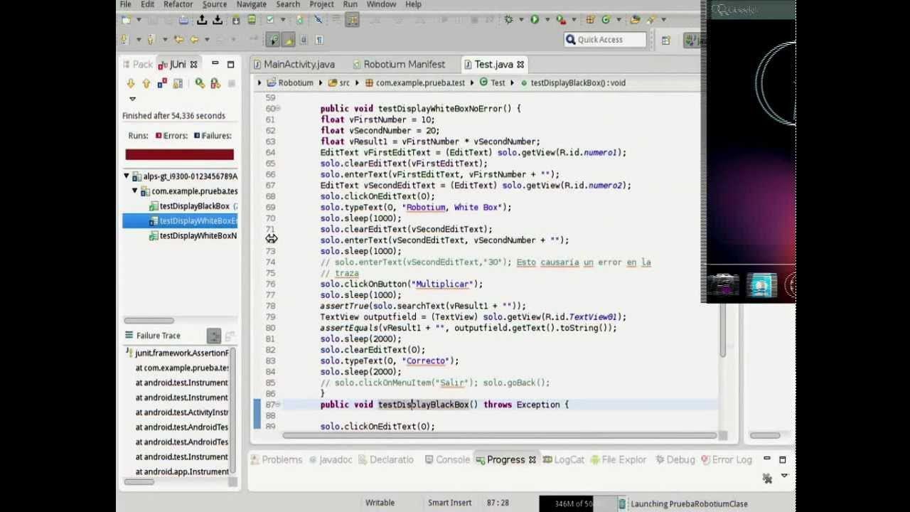 Robotium Android Test - YouTube