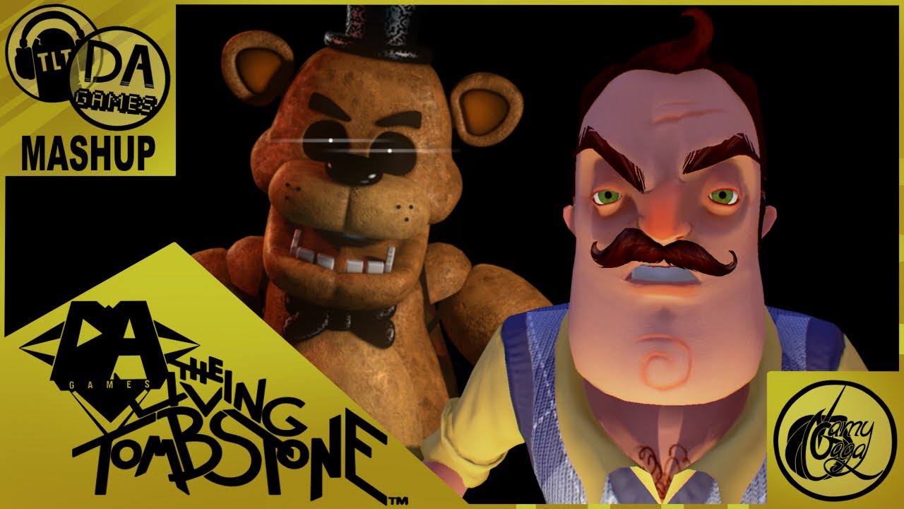 "Hello Neighbor VS FNAF MASHUP" ORIGINAL MUSIC VIDEO (TLT + DAG ...
