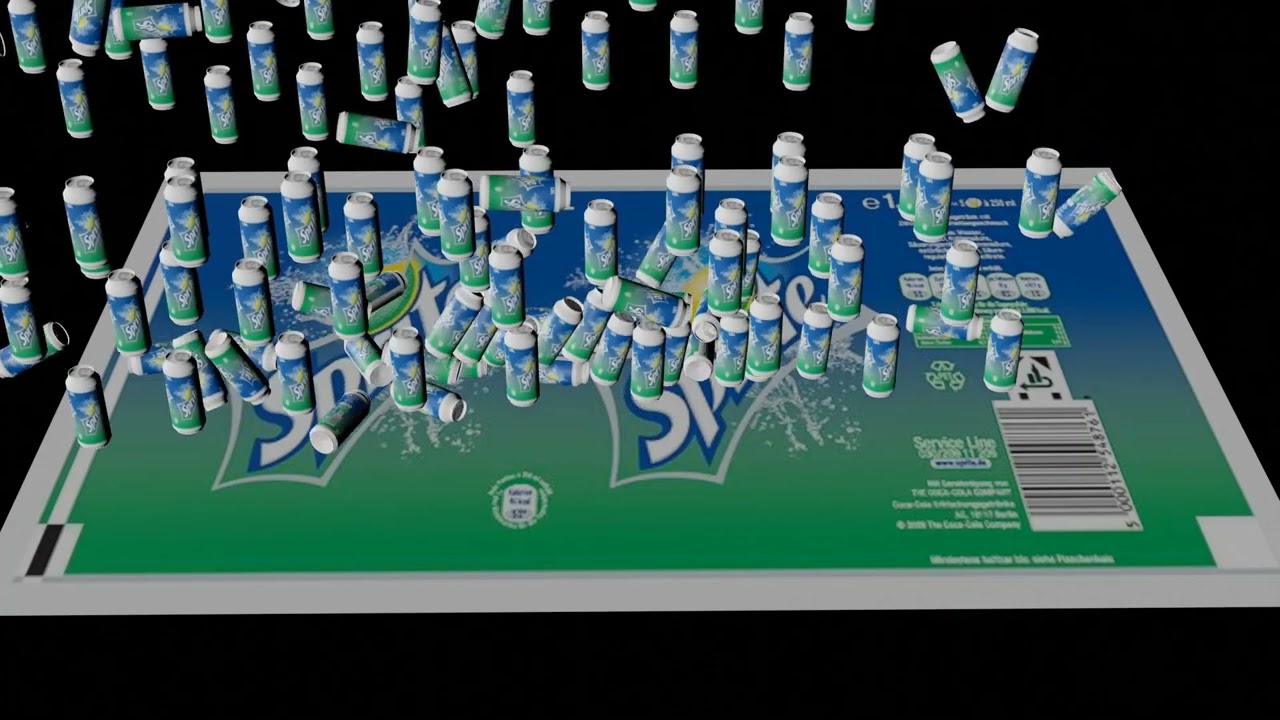 Sprite Tin Falling Free To Use - YouTube