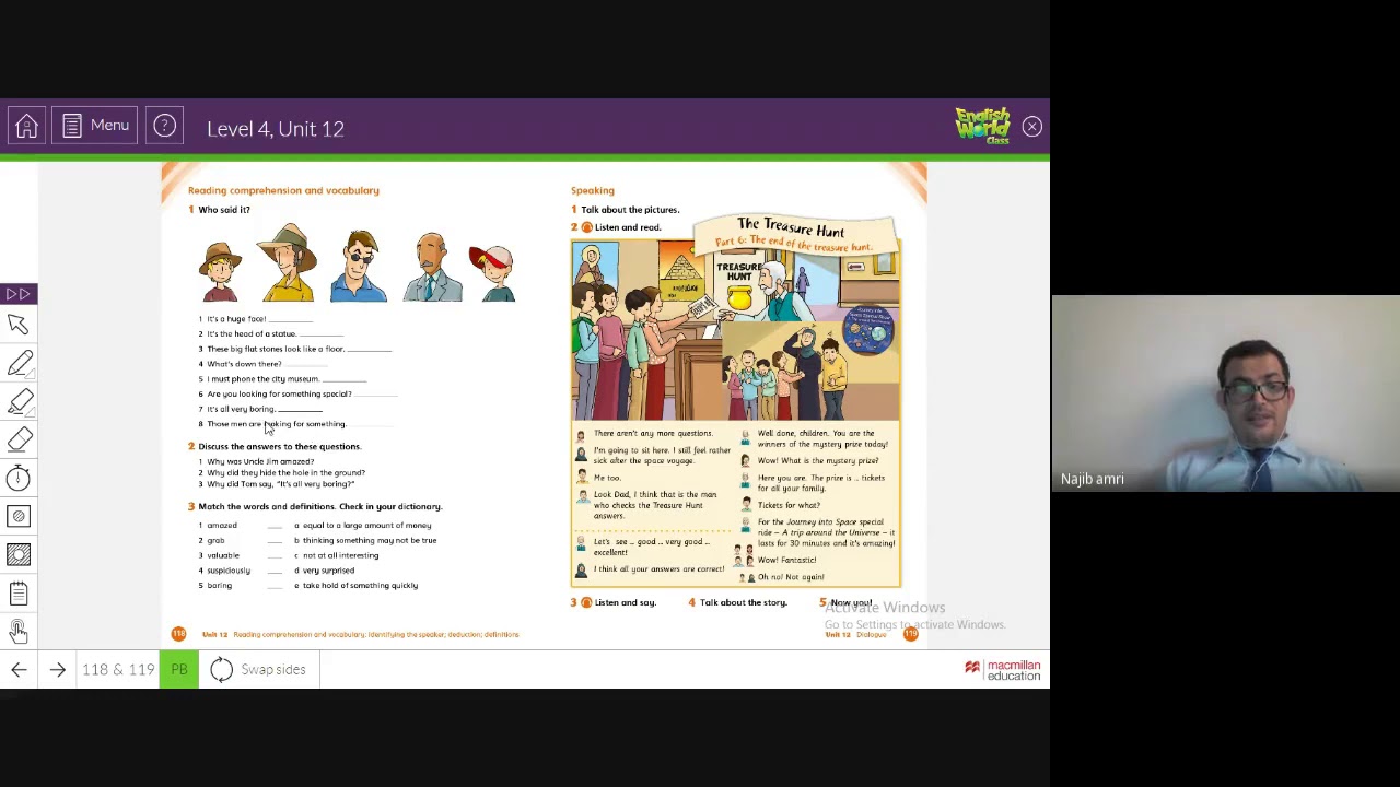 grade 4 unit 12 reading comprehensionn and vocabulary part two - YouTube