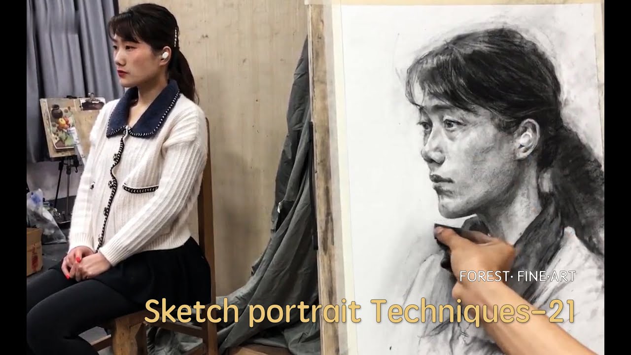 【Sketch Technique 】Portrait exercises 21 TIME LAPSE - YouTube
