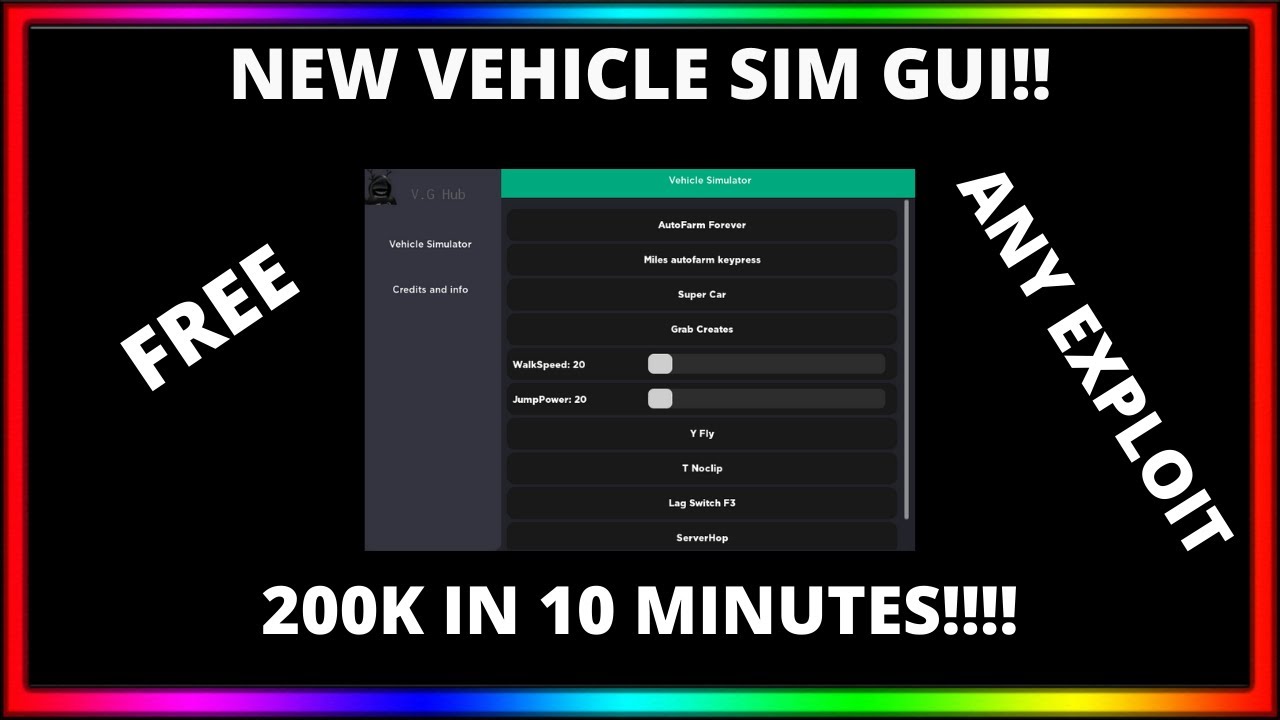 Vehicle Simulator HACK/SCRIPT! | AUTOFARM | ALL CRATES | 200K CASH IN ...