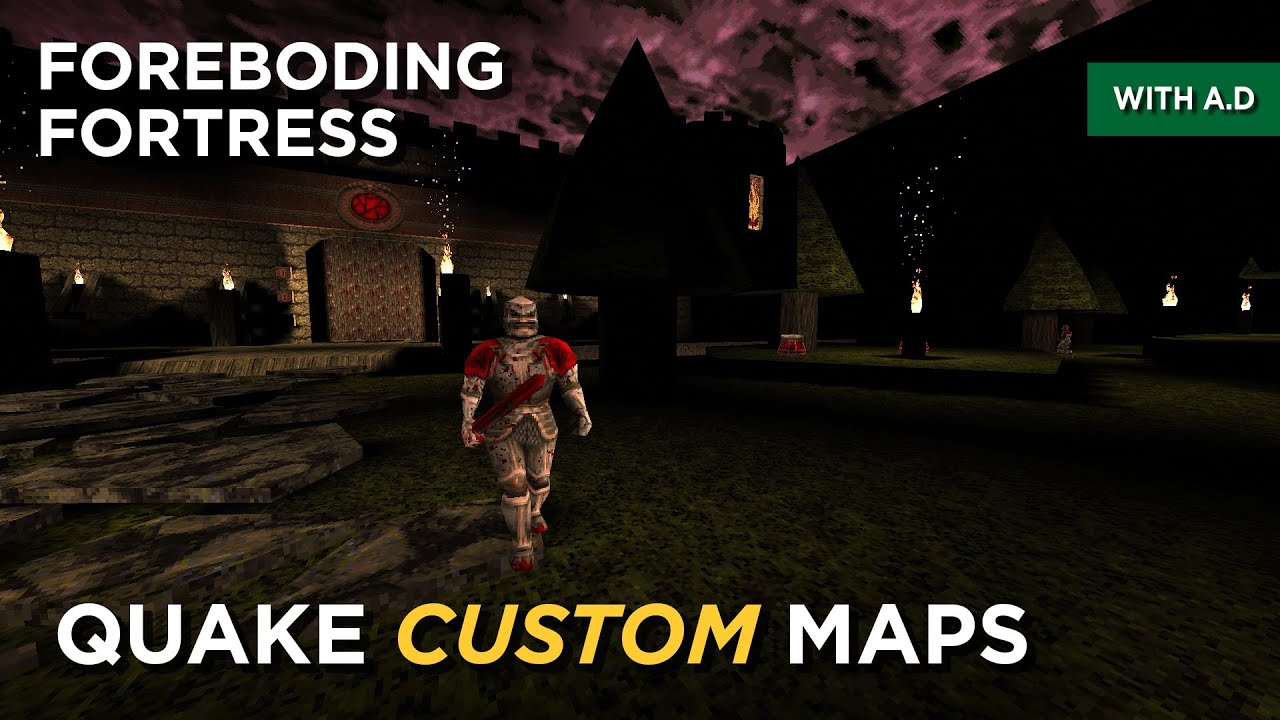 Quake Maps - Foreboding Fortress - YouTube