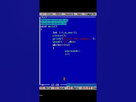 Write a program to find factorial of number using while in C 😊🔥 ...