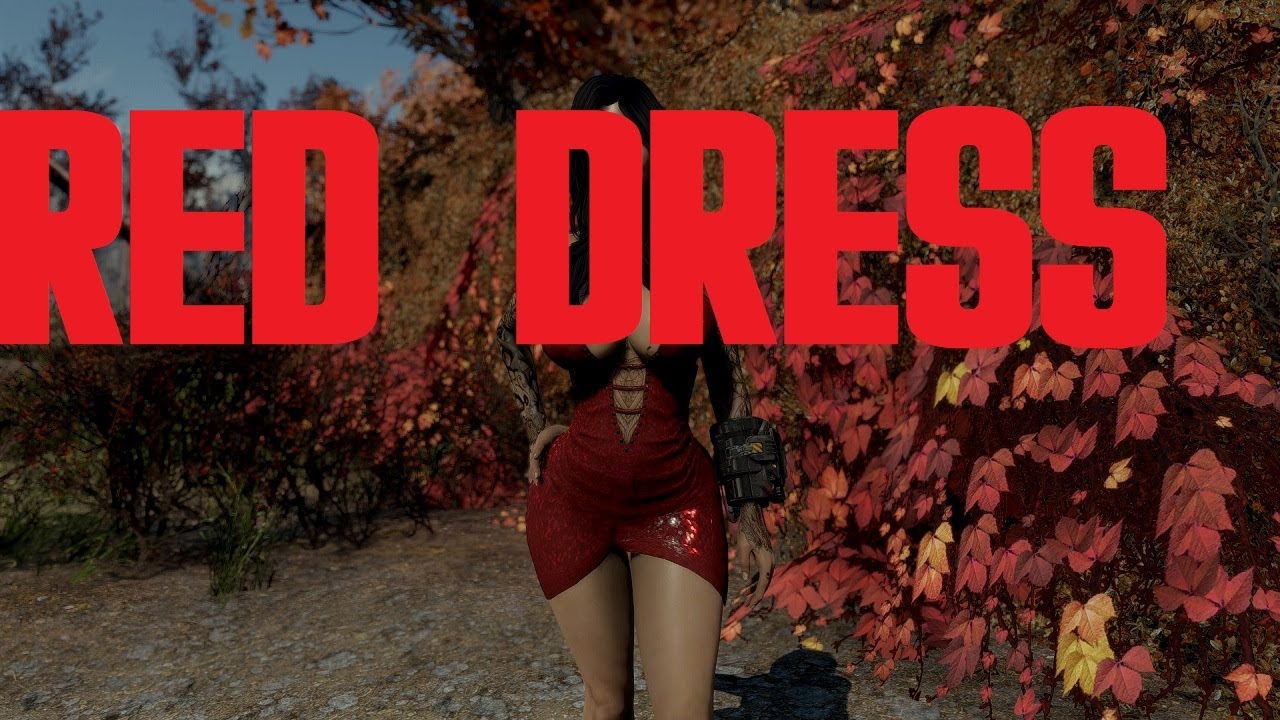 FALLOUT 4 MOD REVIEW Honest Abe's Clothing Series CBBE - Red Dress ...