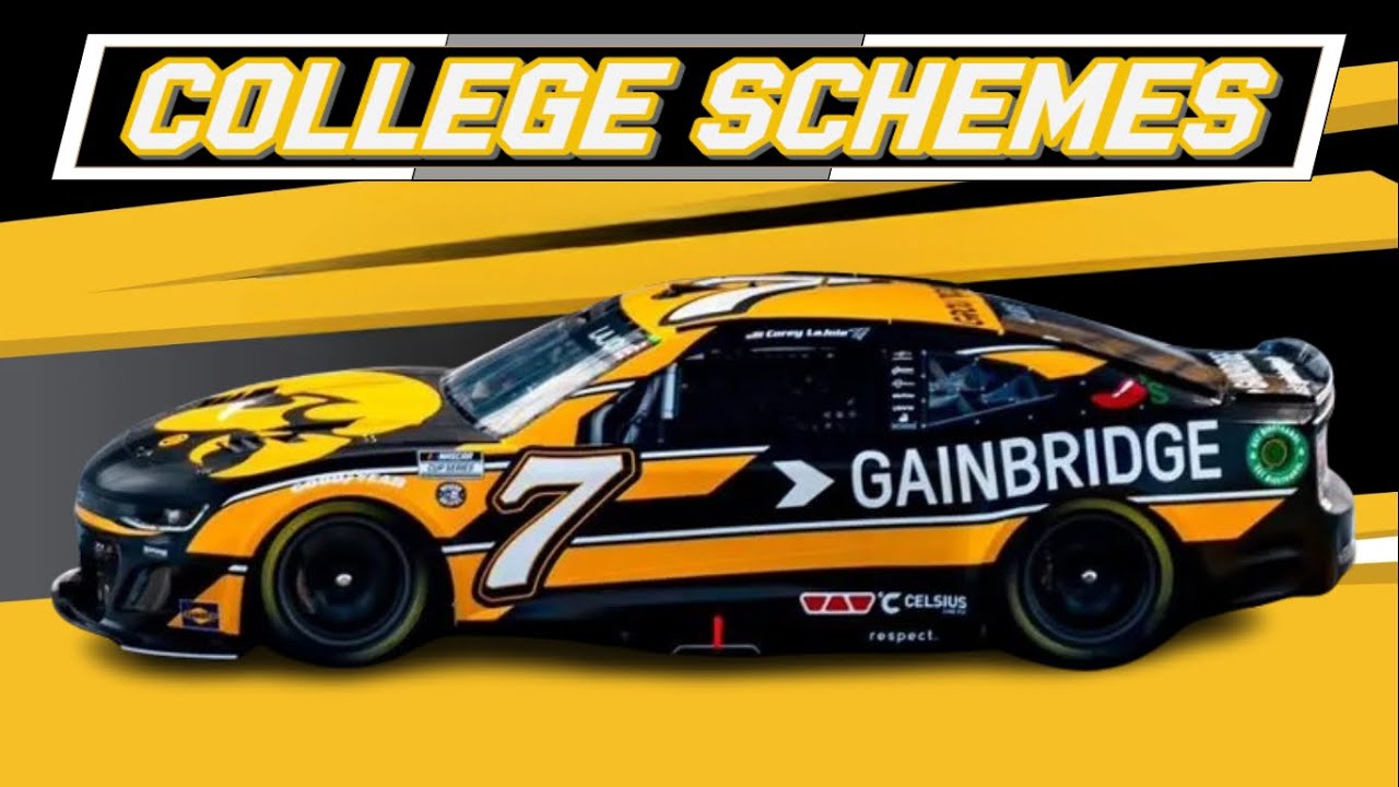 College NASCAR Paint Schemes - YouTube