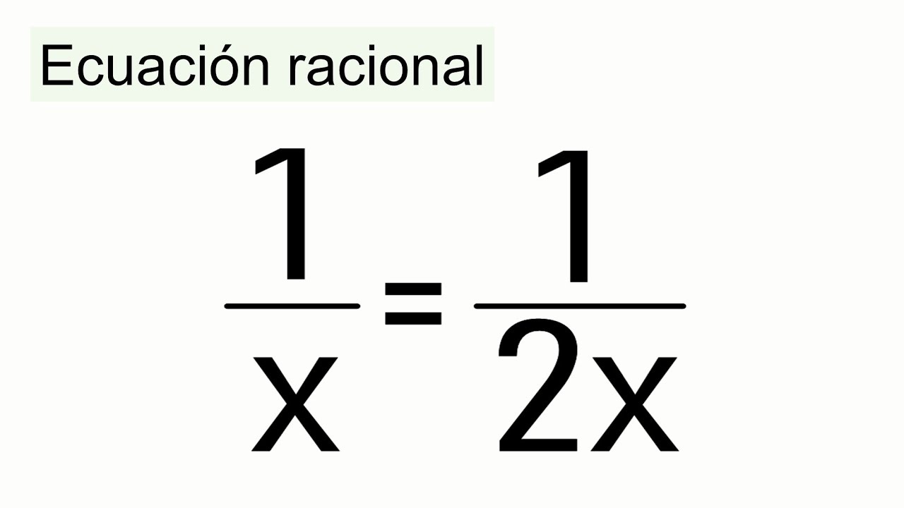 ECUACIÓN RACIONAL PROBLEMÁTICA. Matemáticas Básicas - YouTube