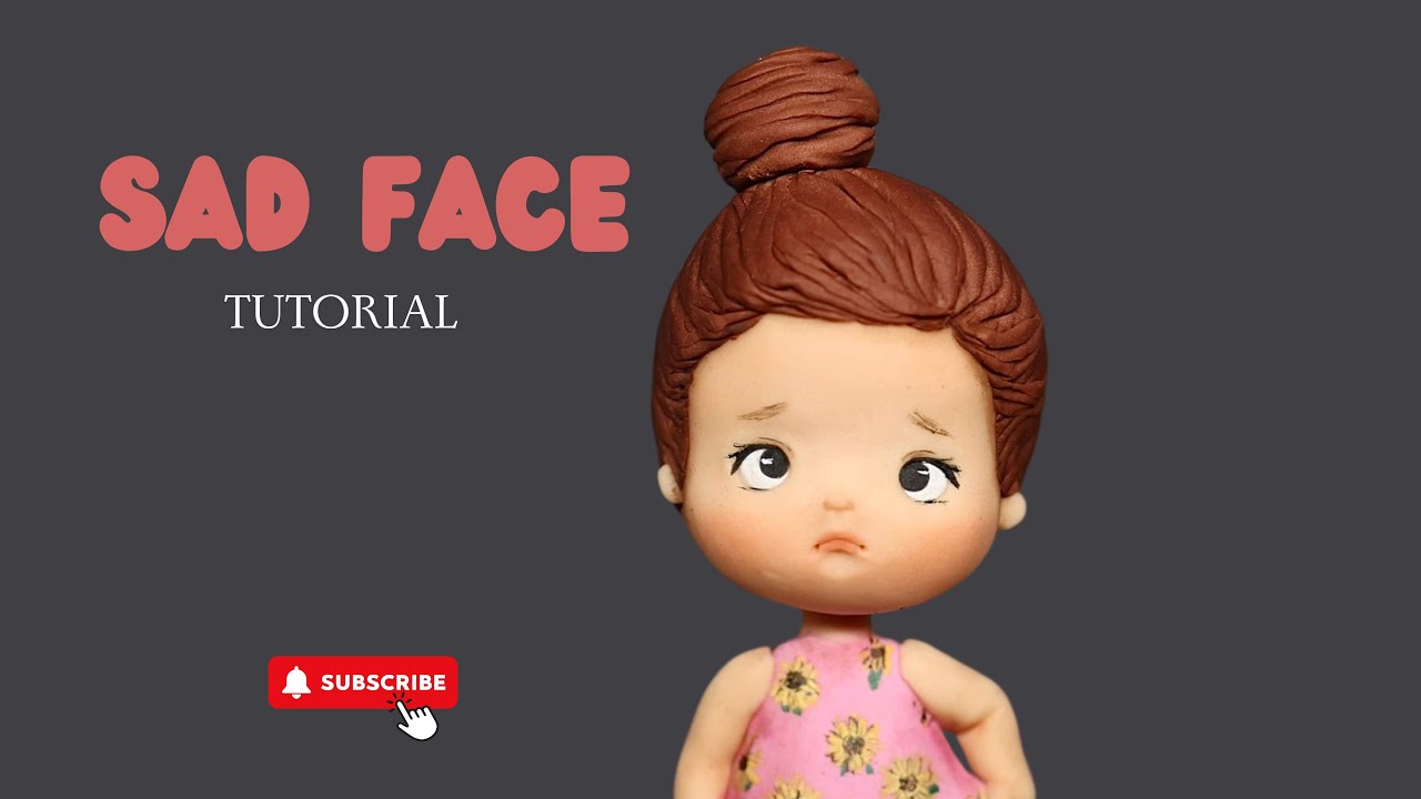 Sad Face Fondant Topper (Part1) - YouTube