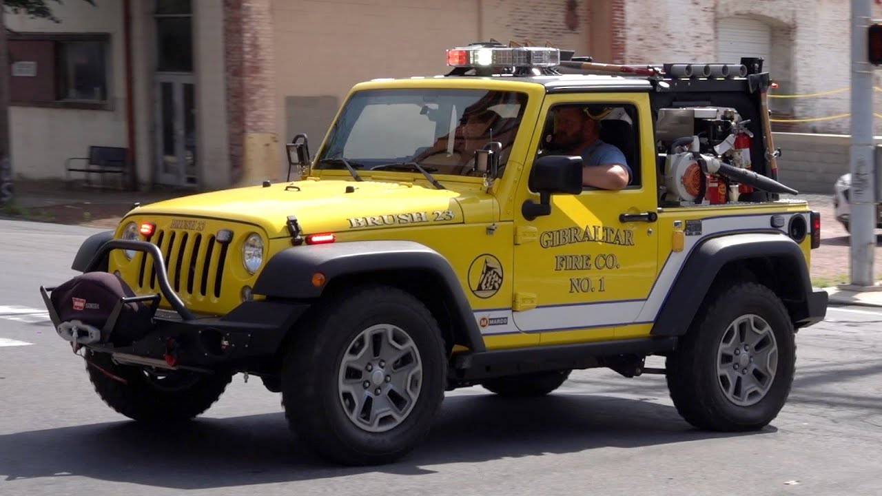 Gibraltar Fire Company Brush 23 Responding - YouTube