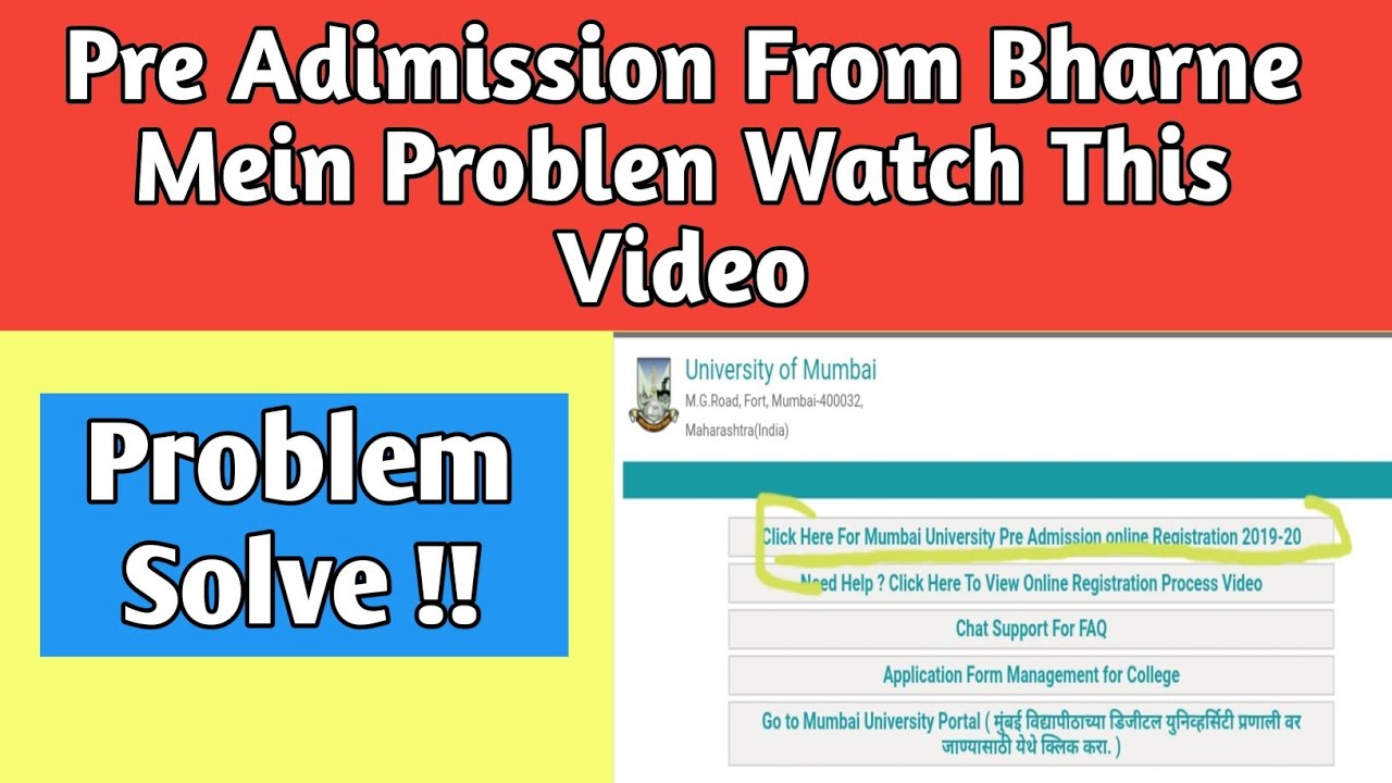 Mumbai University Admission Form 2020 Mumbai University Pre Admission mumbai-university-admission-form-2020-mumbai-university-pre-admission