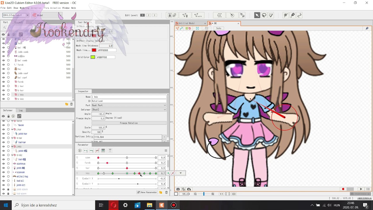 How I Animate in Live2D Cubism || I Still Learning || Animation ...