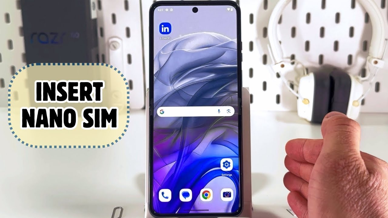 How to Insert a Nano SIM Card into a Motorola Razr 50 - YouTube