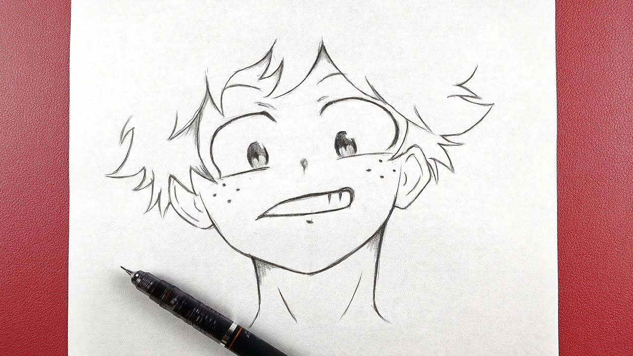 Easy To Sketch How To Draw Deku Easy In Few Steps Youtube