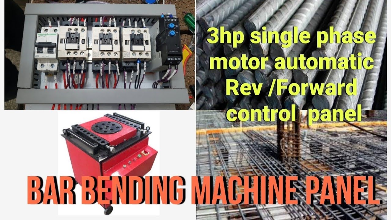 3hp single phase motor automatic reverse/ forward bar bending machine ...