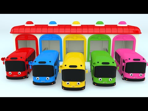 Learn Colours With The Wheels On the bus Finger Family #cocomelon - YouTube