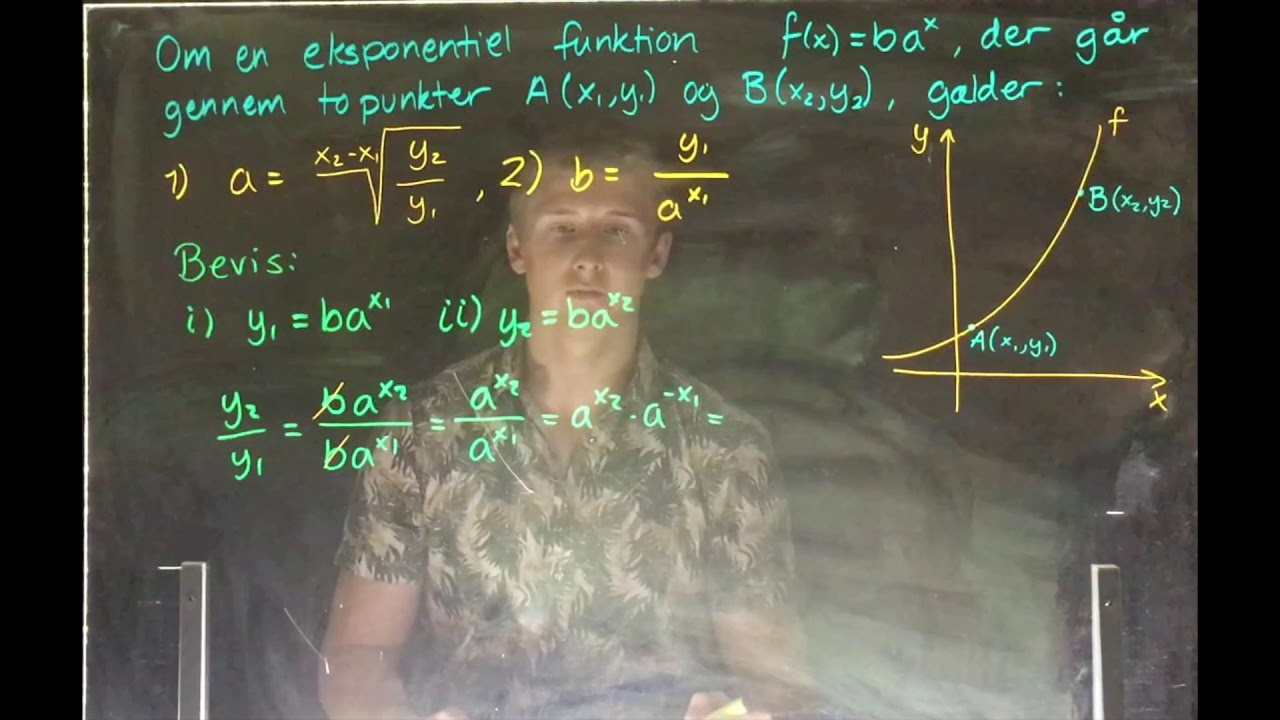 To-punktsformel for eksponentielle funktioner - YouTube