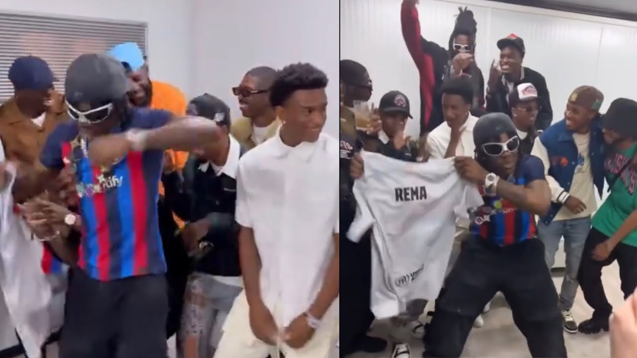 REMA SHOOTS TIKTOK VIRAL VIDEO WITH BARCELONA PLAYERS FOR HIS SONG REMA ...