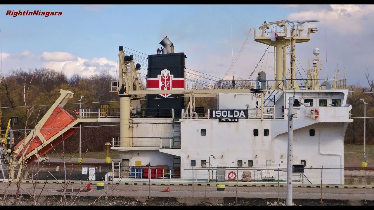 Ship Polsteam ISOLDA at Lock 7, Welland Canal (April 2020) - YouTube