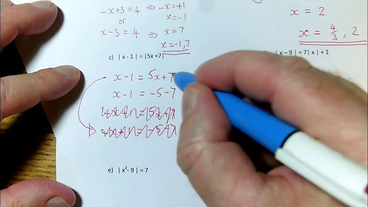 Solving modulus equations - YouTube